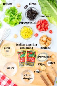 Classic Green Salad with Creamy Italian Dressing