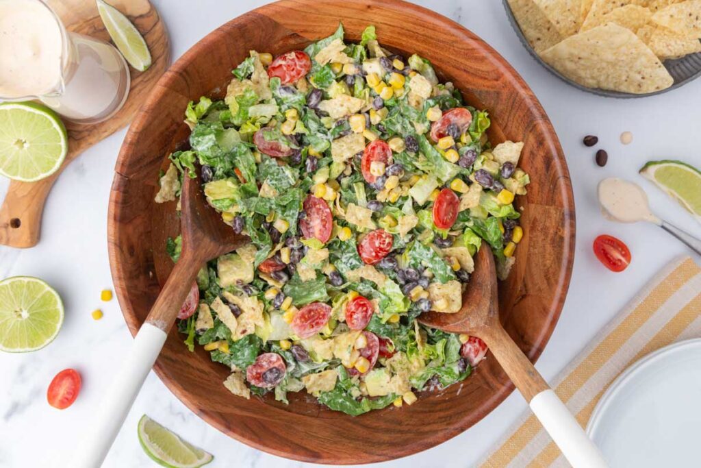 Chopped Tex Mex Salad with Chipotle Ranch Dressing