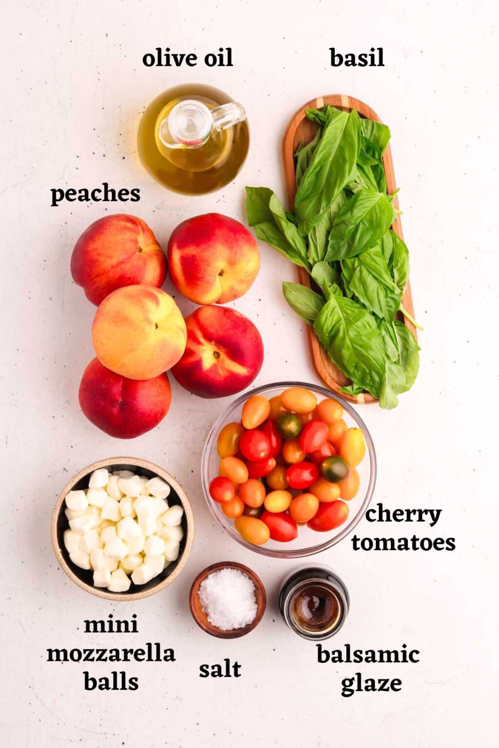 Chopped Peach Caprese Salad